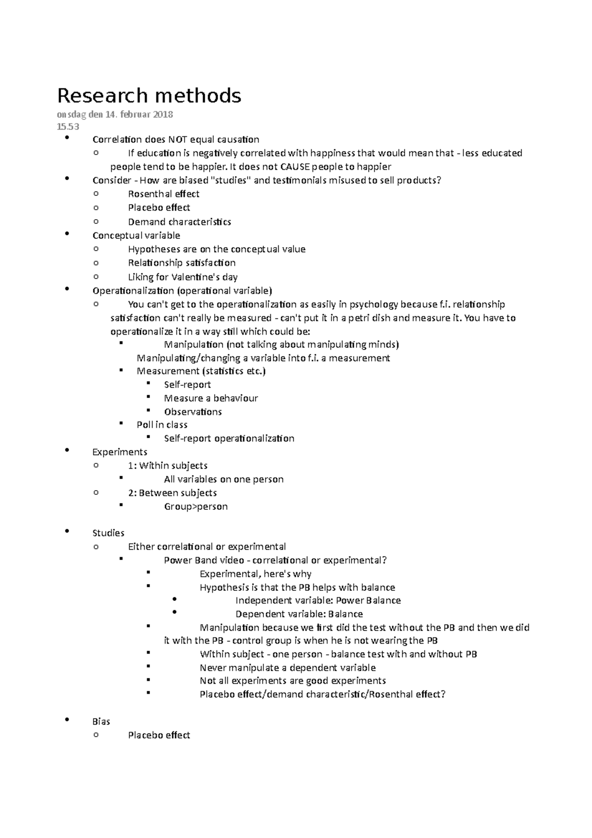 Research methods - All of Dr. Curtis' Lecture Notes - Research methods ...