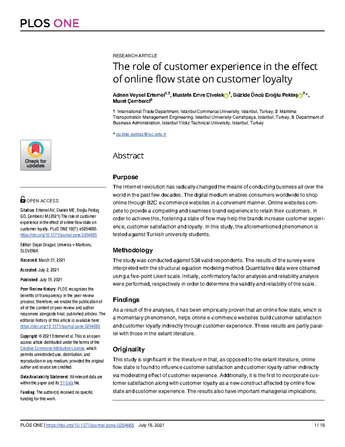 Journal - mar cb - ####### RESEARCH ARTICLE The role of customer ...