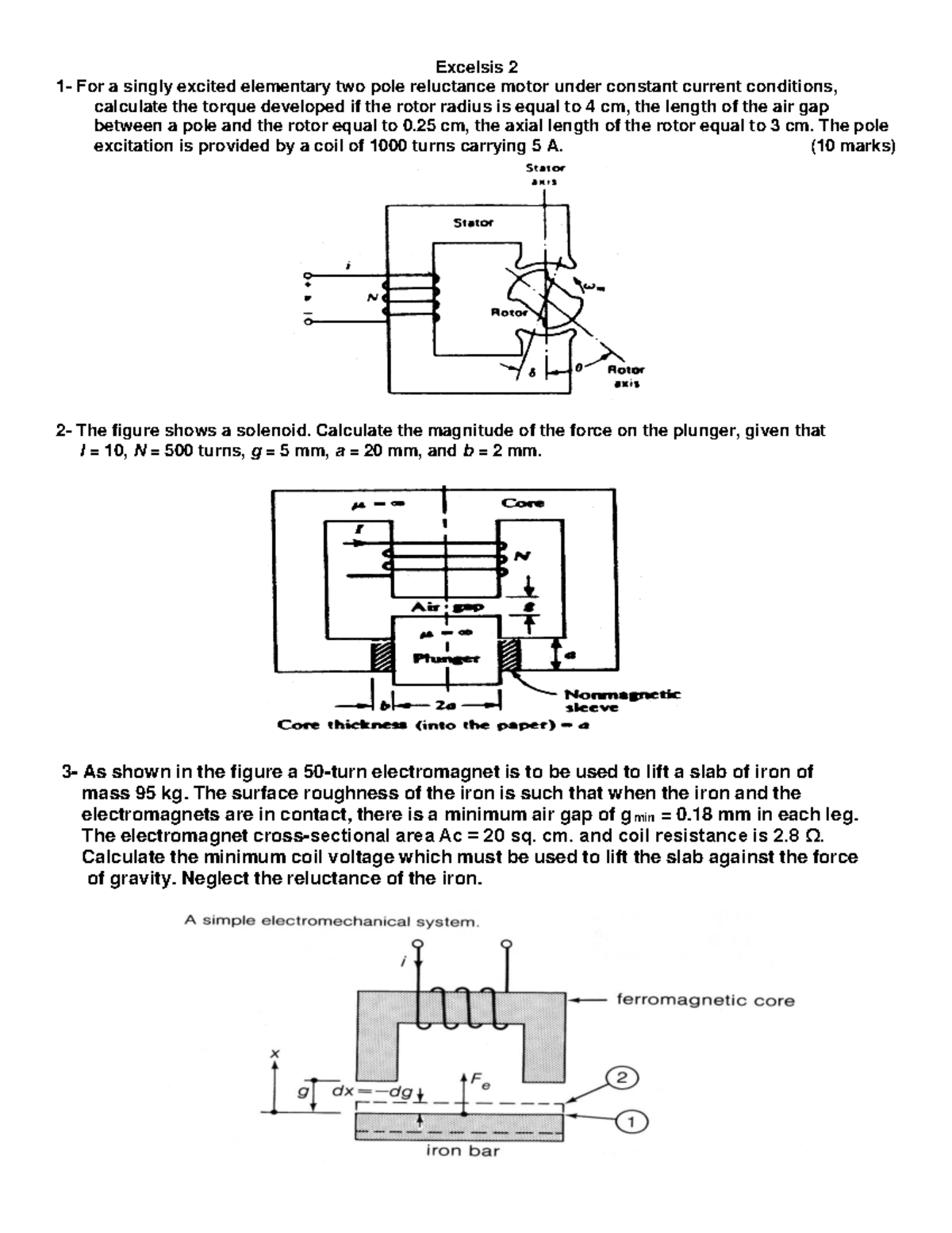 Excercies 2, singly excited system,2022 - Excelsis 2 1- For a singly ...
