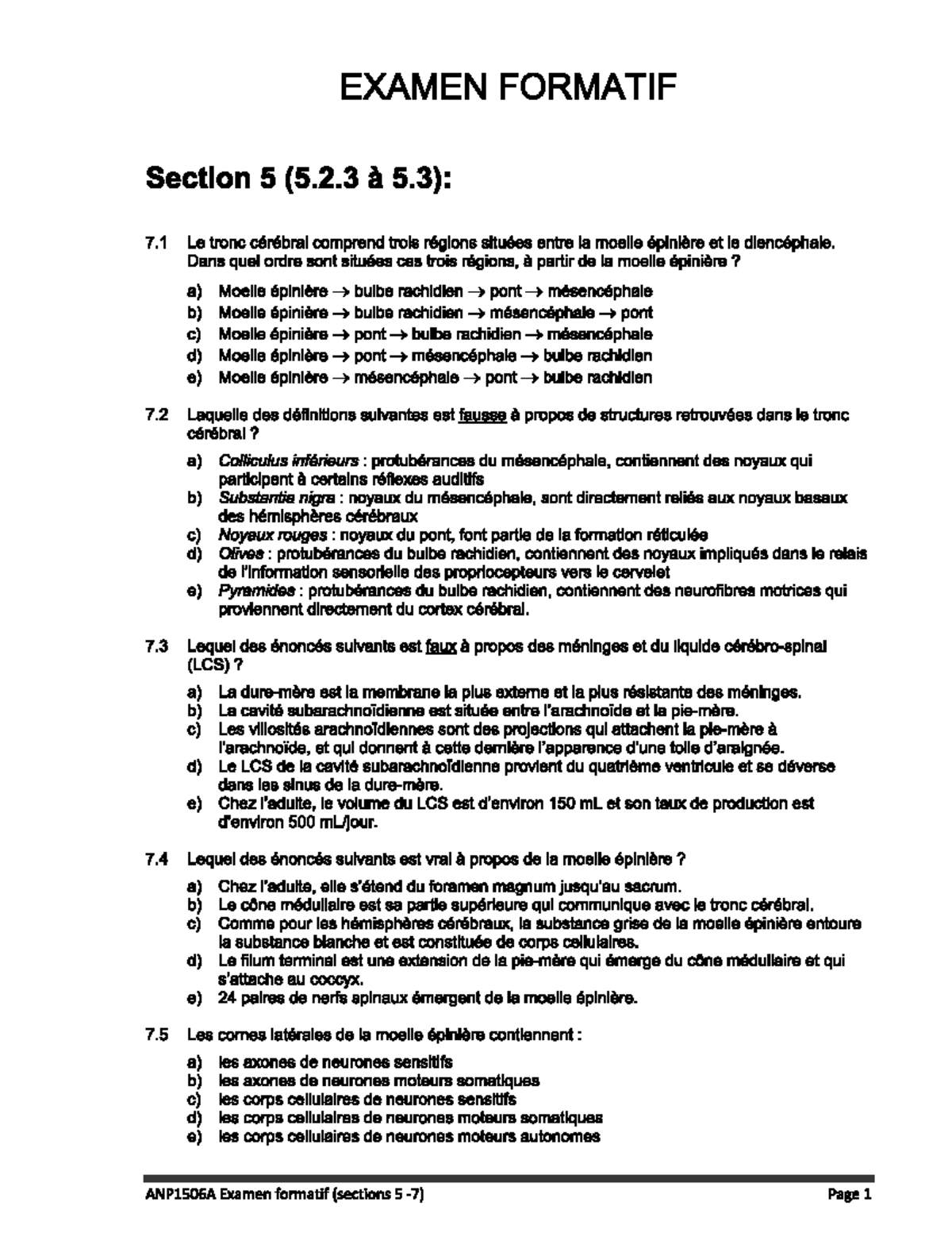 Section 5 à 7 2 - French final exam - ANP1105 - Studocu