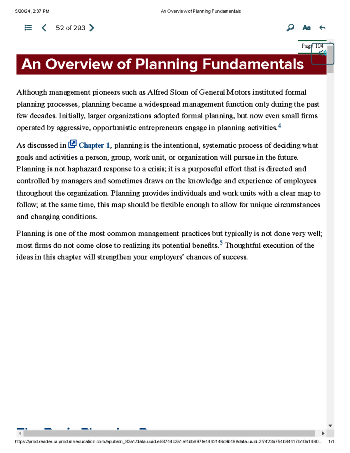 An Overview of Planning Fundamentals - - Studocu