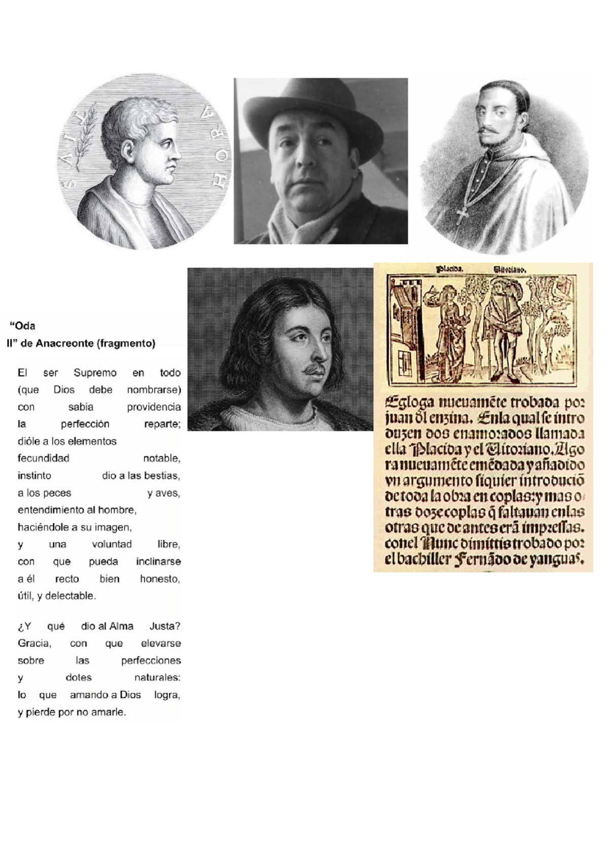 Oda y egloga - blaciba. Elizoziano, de Anacreonte (fragmento) El ser ...