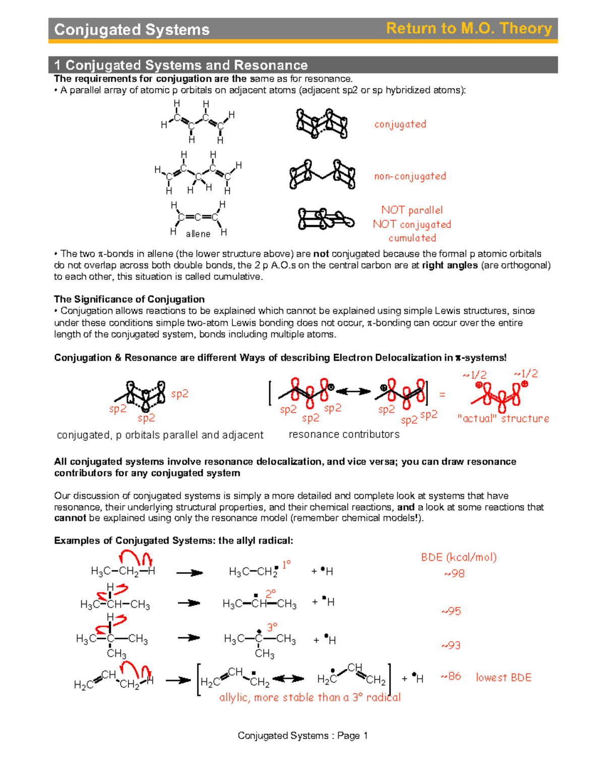 Conjugated S 2020 - Conjugated Systems Return to M. Theory 1 Conjugated ...