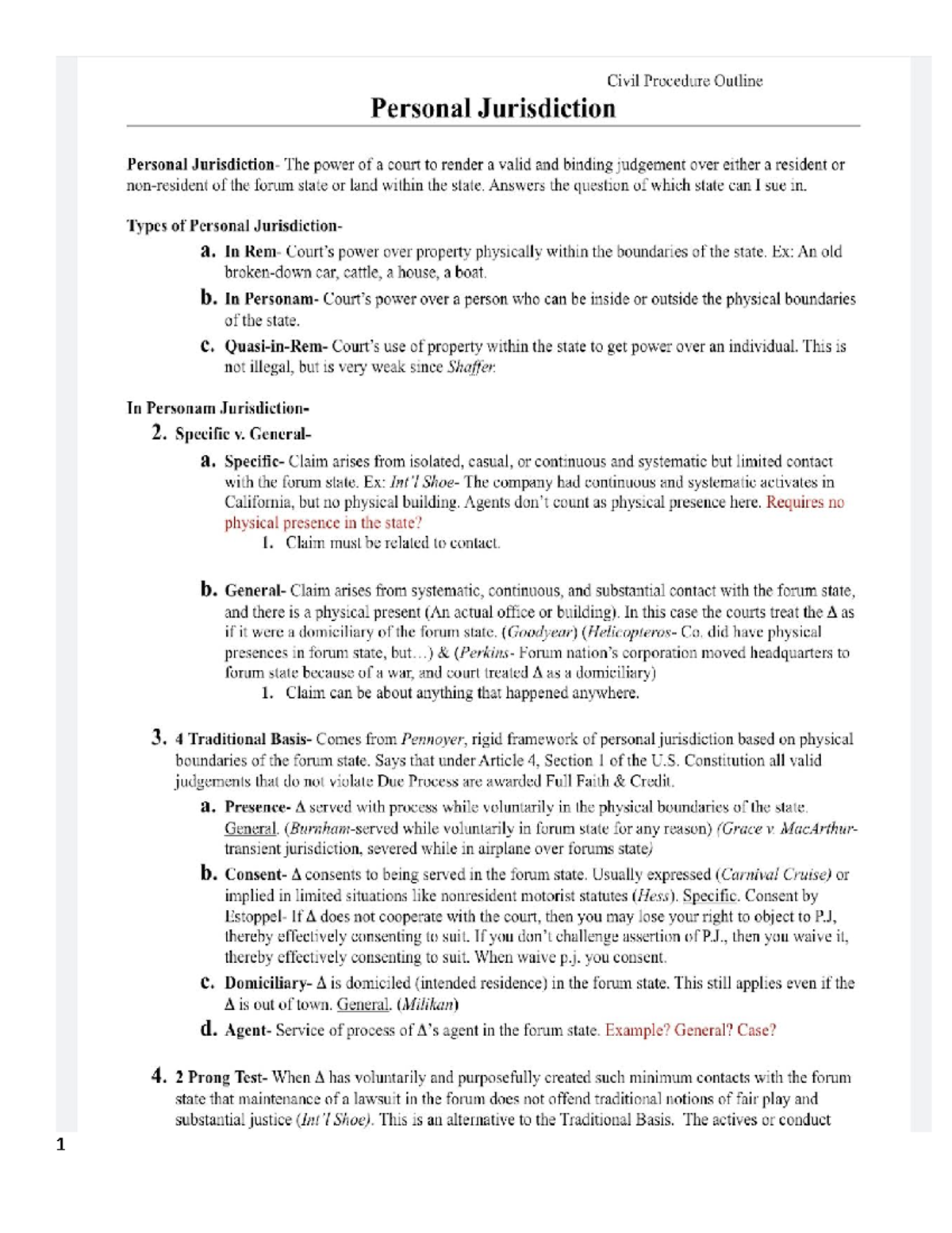 Basic civil procedure outline - LGST3010 - Studocu