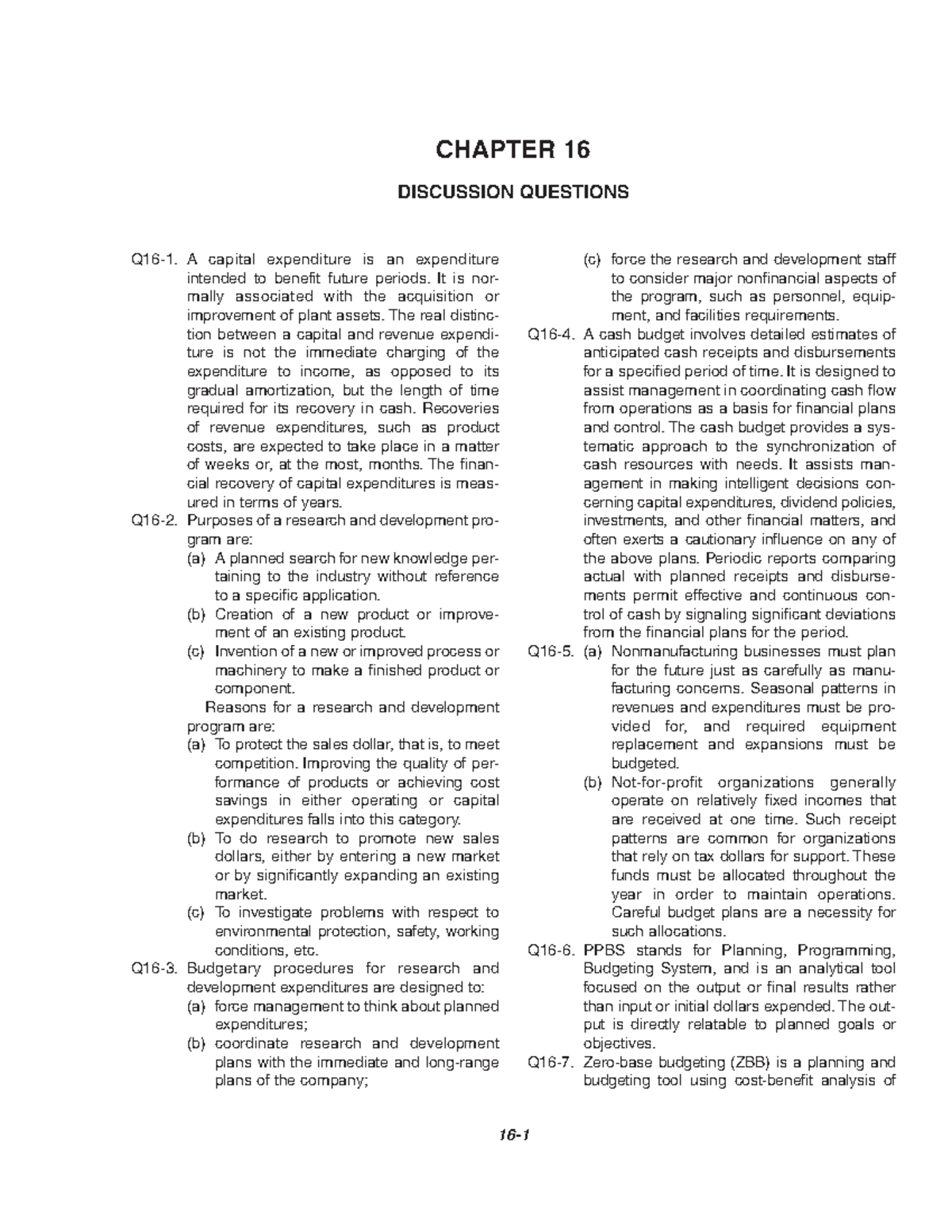 Solution Manual Cost Aaccounting 14e by Carter Ch16 - CHAPTER 16 ...