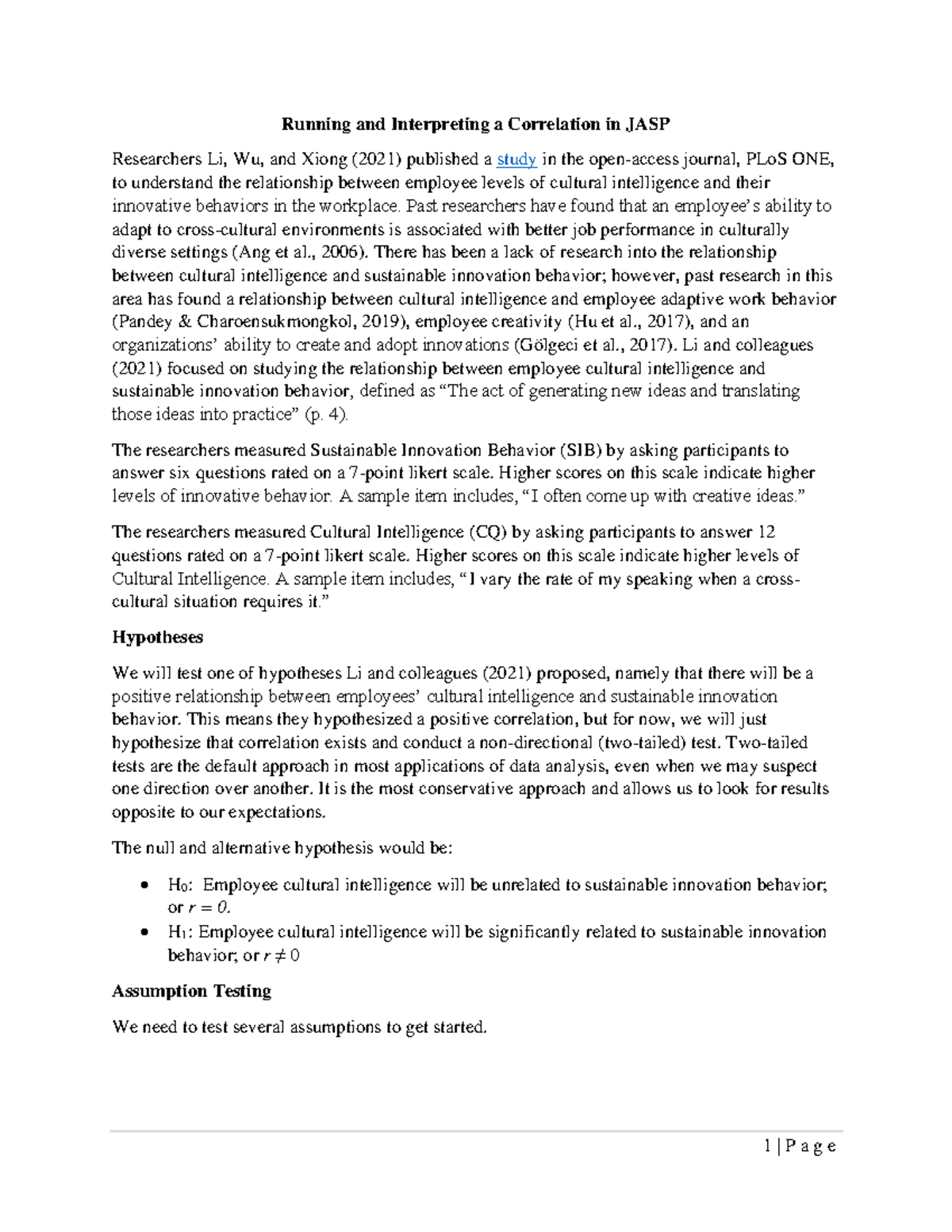 Pearson Correlation Step By Step Jasp Guide Running And Interpreting A Correlation In Jasp 