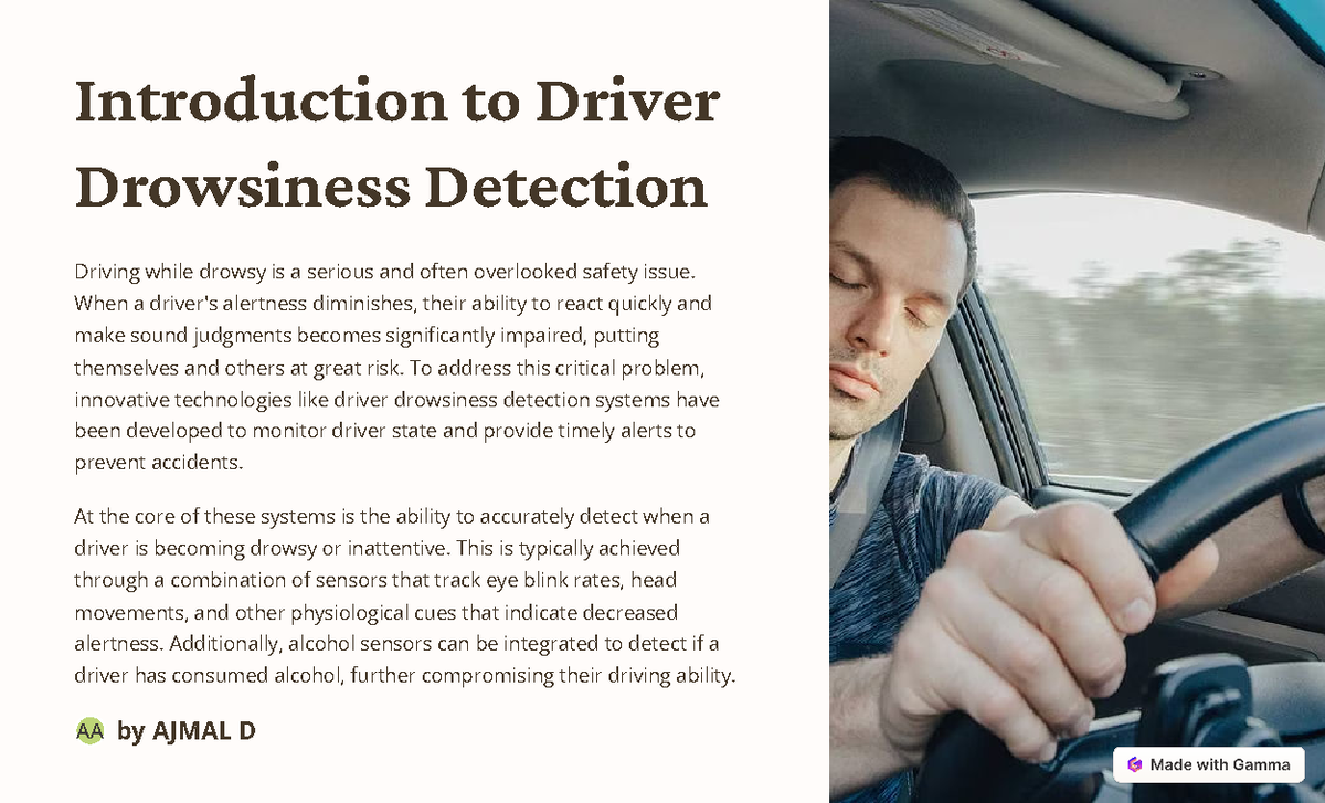 Introduction to Driver Drowsiness Detection - Introduction to Driver ...