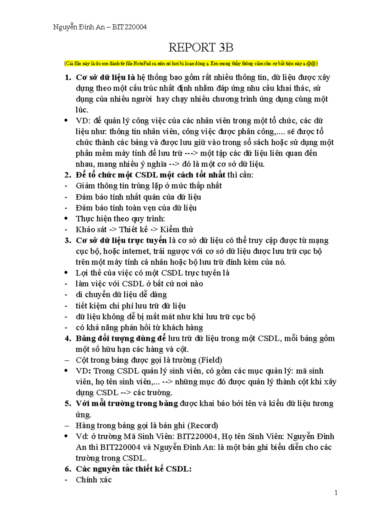 23h43 27 11 2022 Nhap Mon CNTT RP 3B - REPORT 3B (Cái file này là do em ...