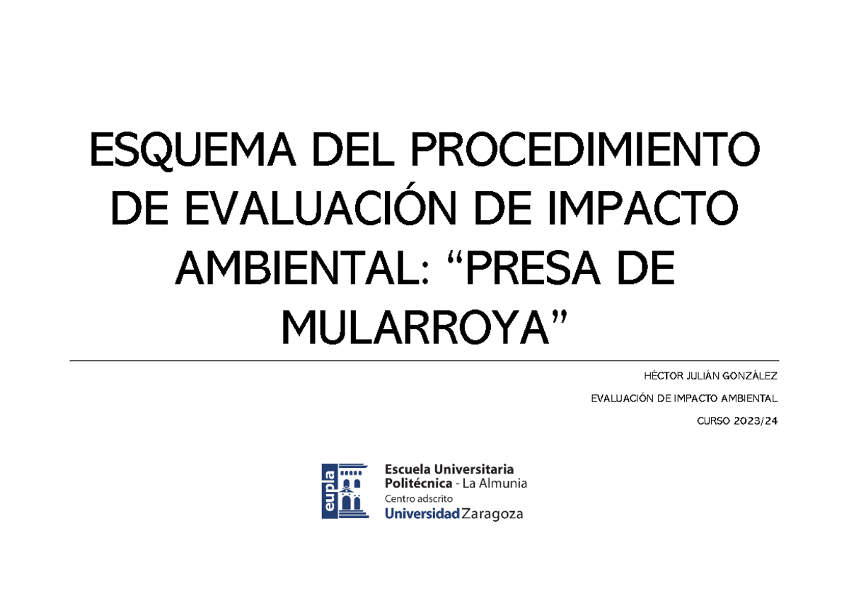 Esquema EIA + Nuevo - ESQUEMA DEL PROCEDIMIENTO DE EVALUACIÓN DE ...