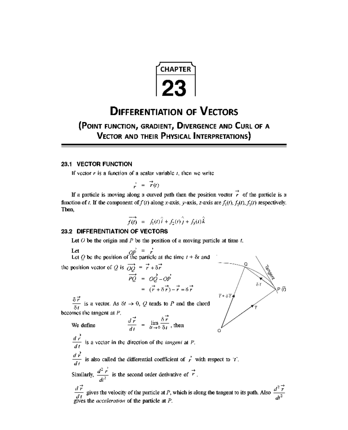 Higher Engg Maths- 23 - Differentiation of vector - Applied Mathematics ...
