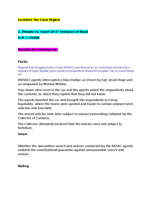 Chapter 1 - case digest - Case assignment Gr 92585/ Gr 125704/ Gr 76778 ...