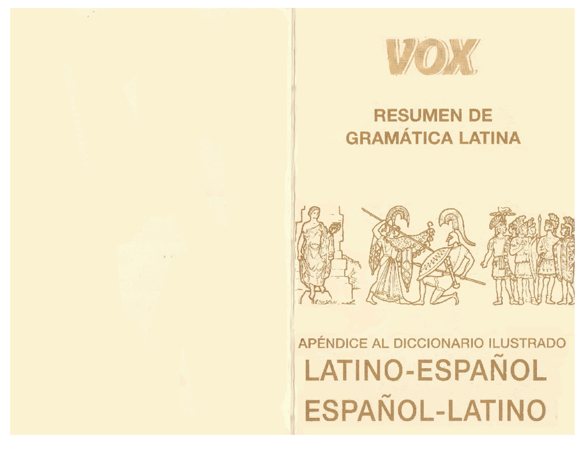Resumen de Gramatica Latin a- VOX - Lengua B - Studocu