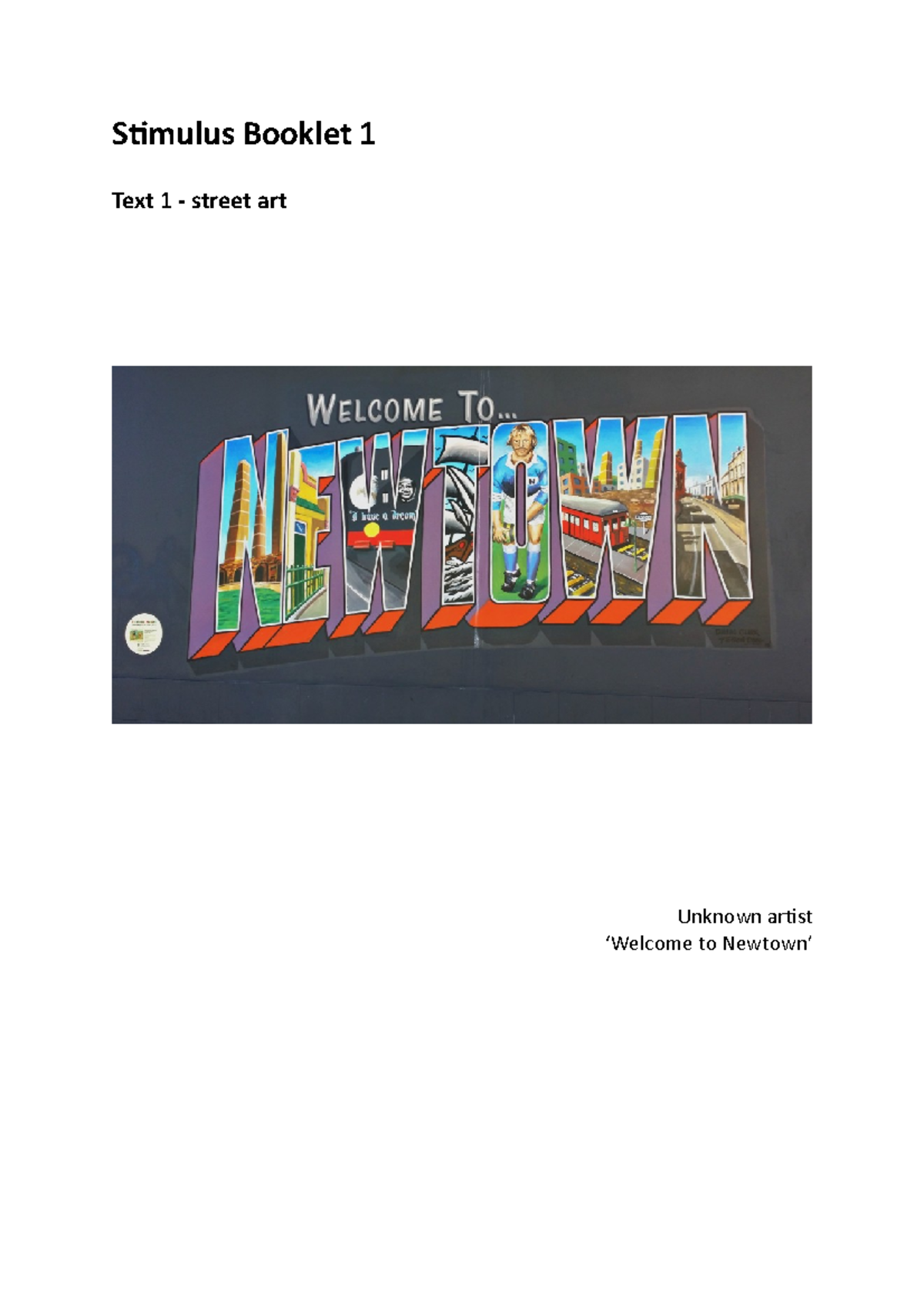 Stimulus Booklet 1 - (pdhpe) (HSC) Practice - Stimulus Booklet 1 Text 1 ...