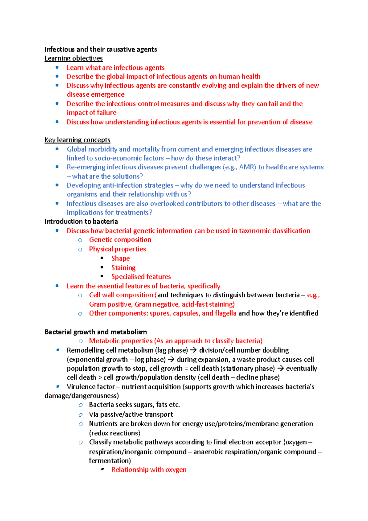 Infectious and their causative agents - Infectious and their causative ...