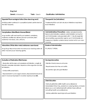 Drug Card Azithromycin - Drug Card Generic: azithromycin Trade ...