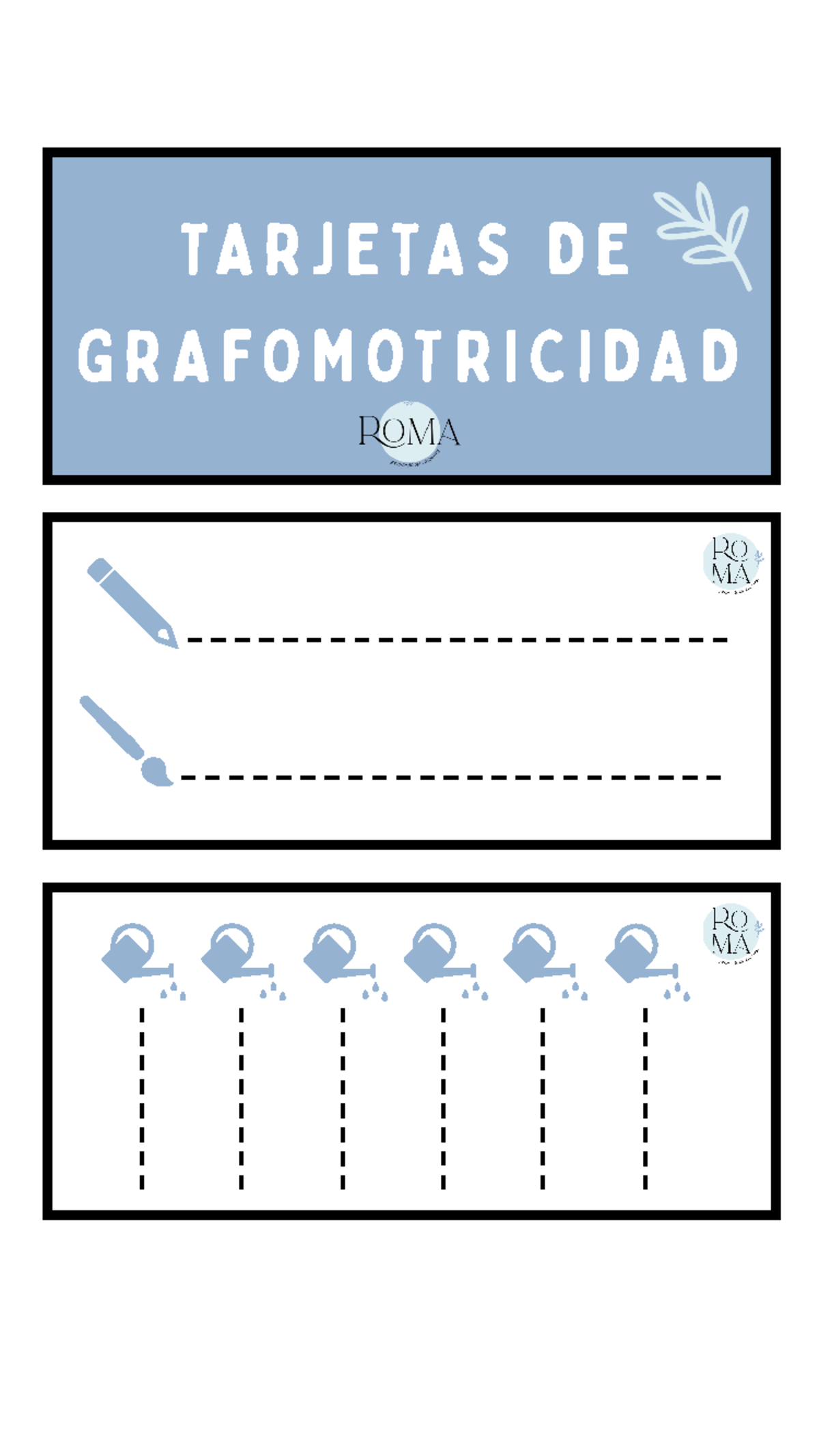 Tarjetas grafomotricidad roma cognitiva 1 - Fundamentos ...