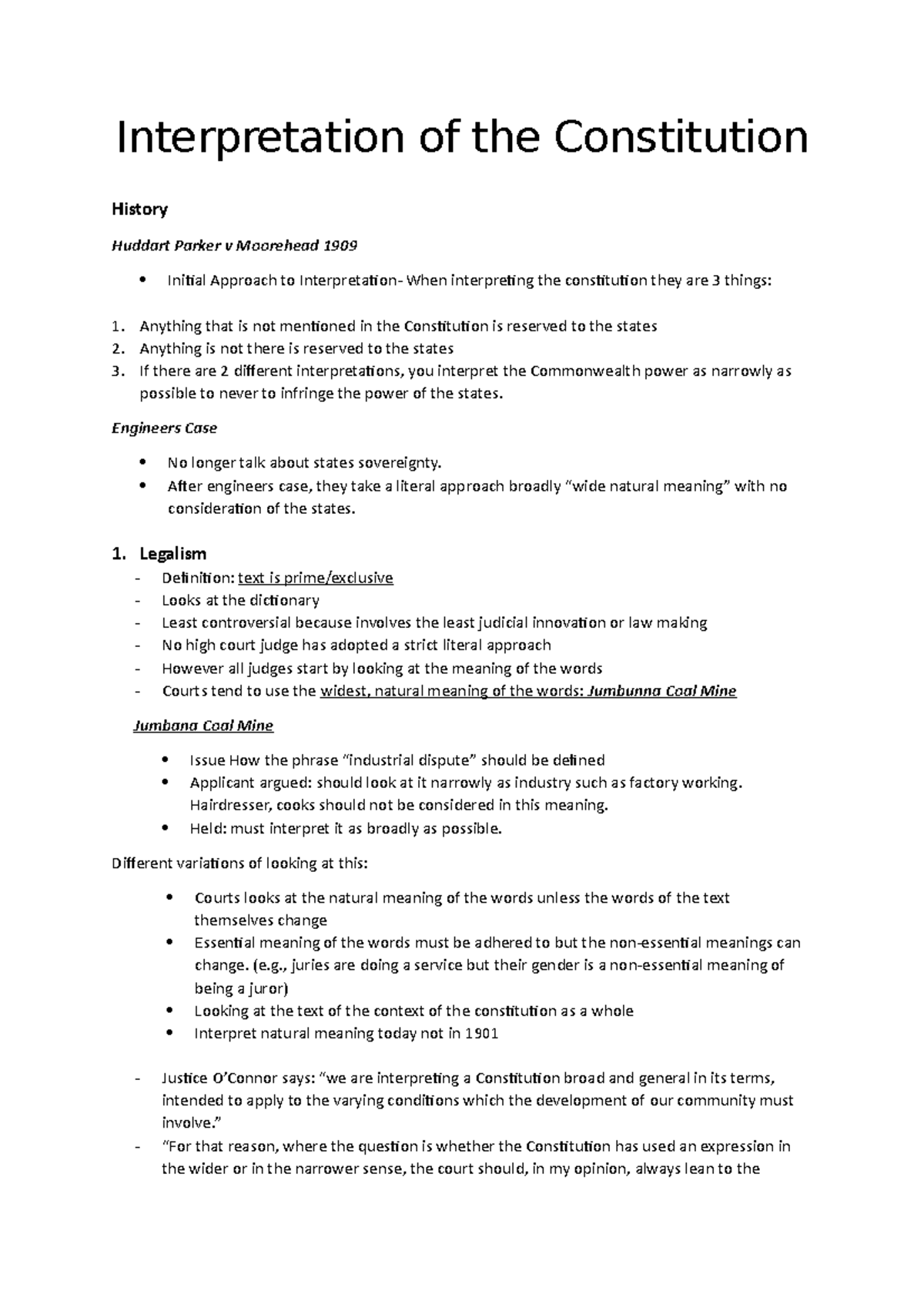 Interpretation of the Constitution - Anything that is not mentioned in ...