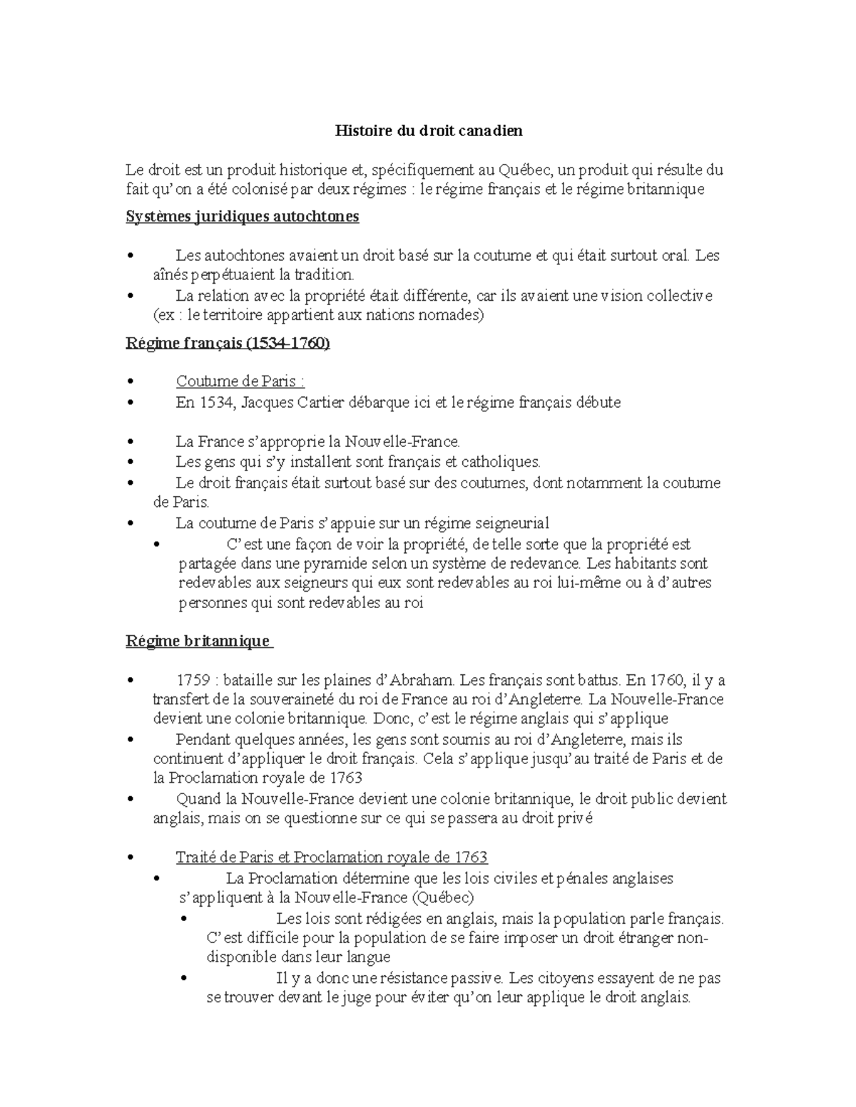 Histoire du droit canadien - Les aînés perpétuaient la tradition. La ...
