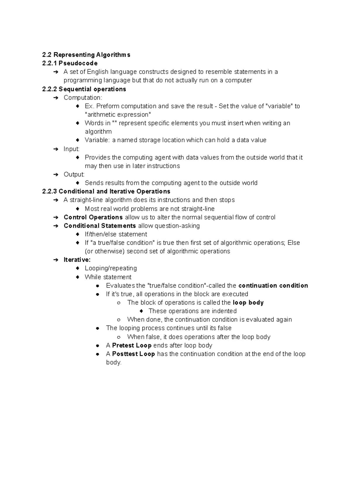 Unit 1.2 - Algorithm Design and Discovery - Comp 200 - AU - Studocu