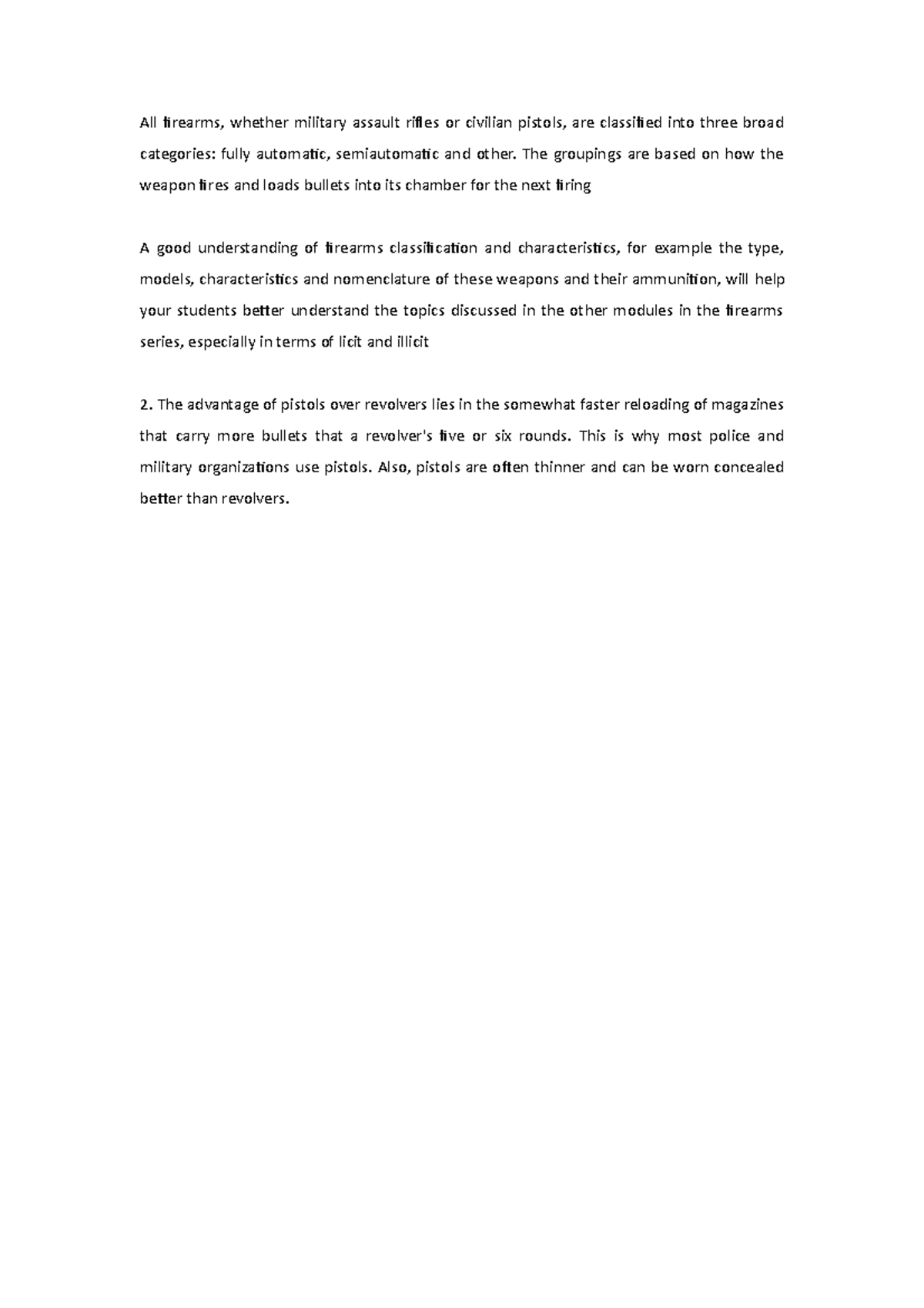 F4 - English-Writing-4 - All firearms, whether military assault rifles ...