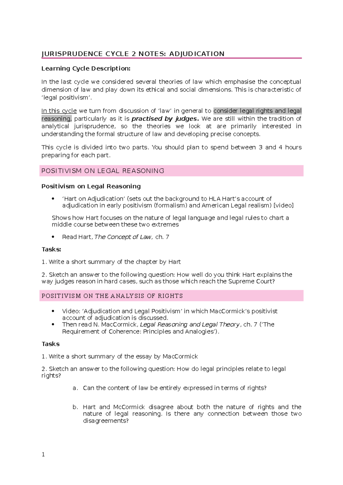 Jurisprudence Cycle 2 Notes JURISPRUDENCE CYCLE 2 NOTES ADJUDICATION jurisprudence-cycle-2-notes-jurisprudence-cycle-2-notes-adjudication
