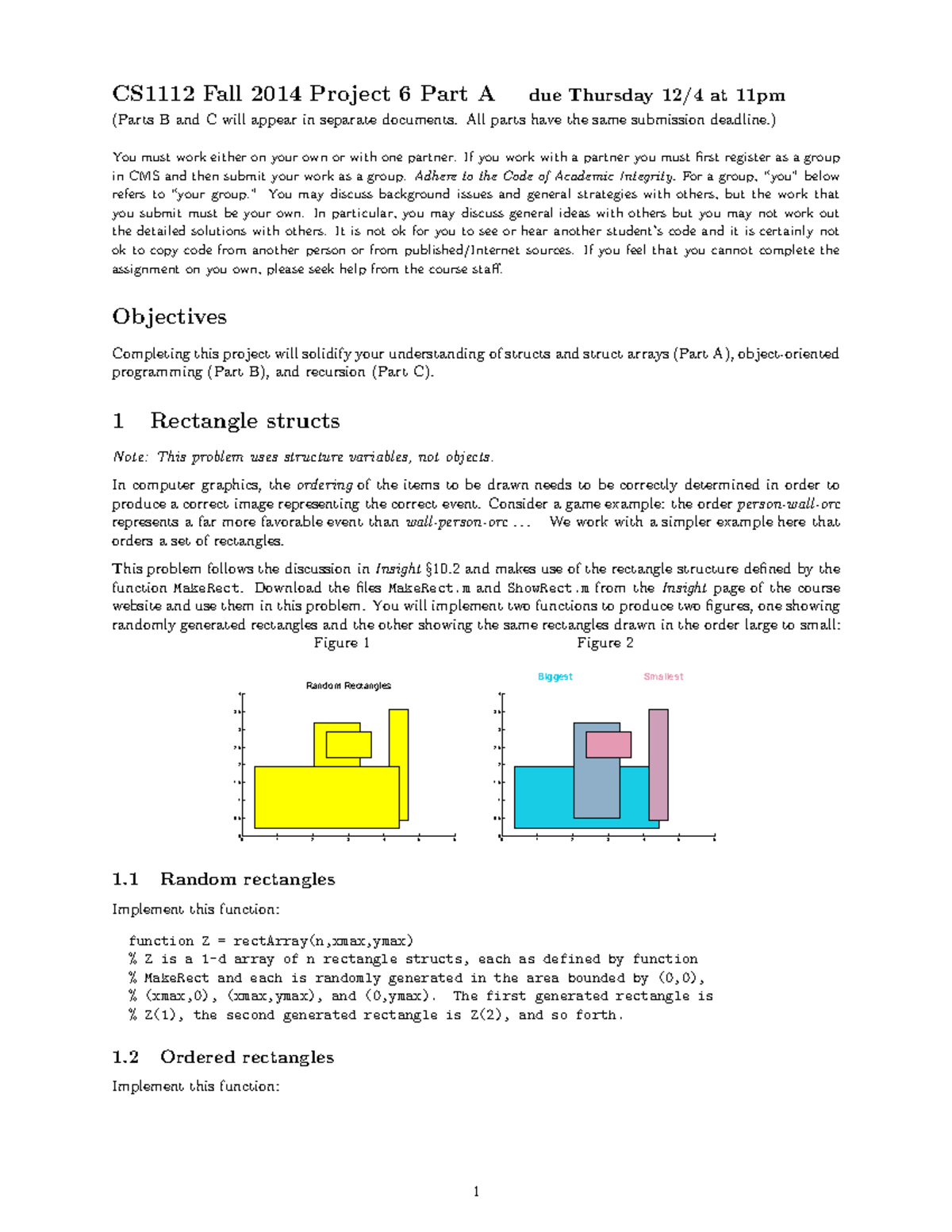 P6fa14a Assignments From Cs 1112 By Professor Daisy Fan During Fall 2014 Cs1112 Fall 2014