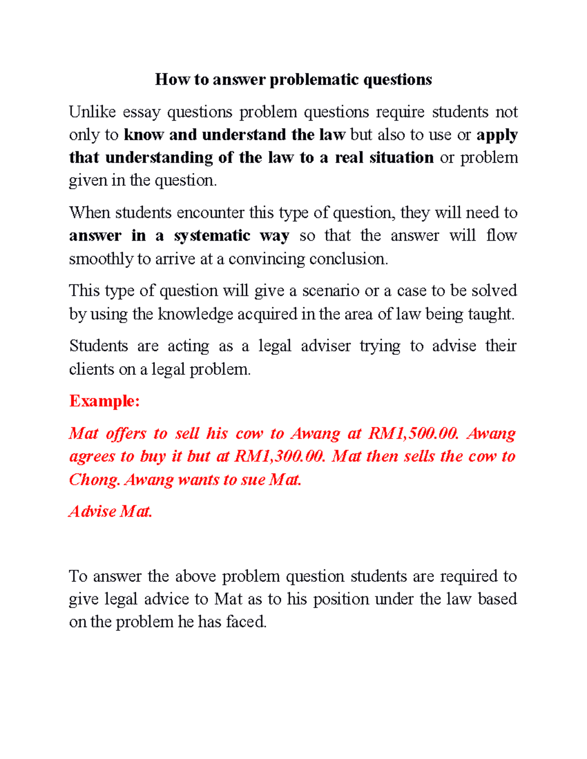 How to answer problematic question - How to answer problematic ...