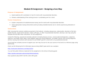 Module 05 Assignment MDC1 - Rasmussen University NUR2356 Section ...