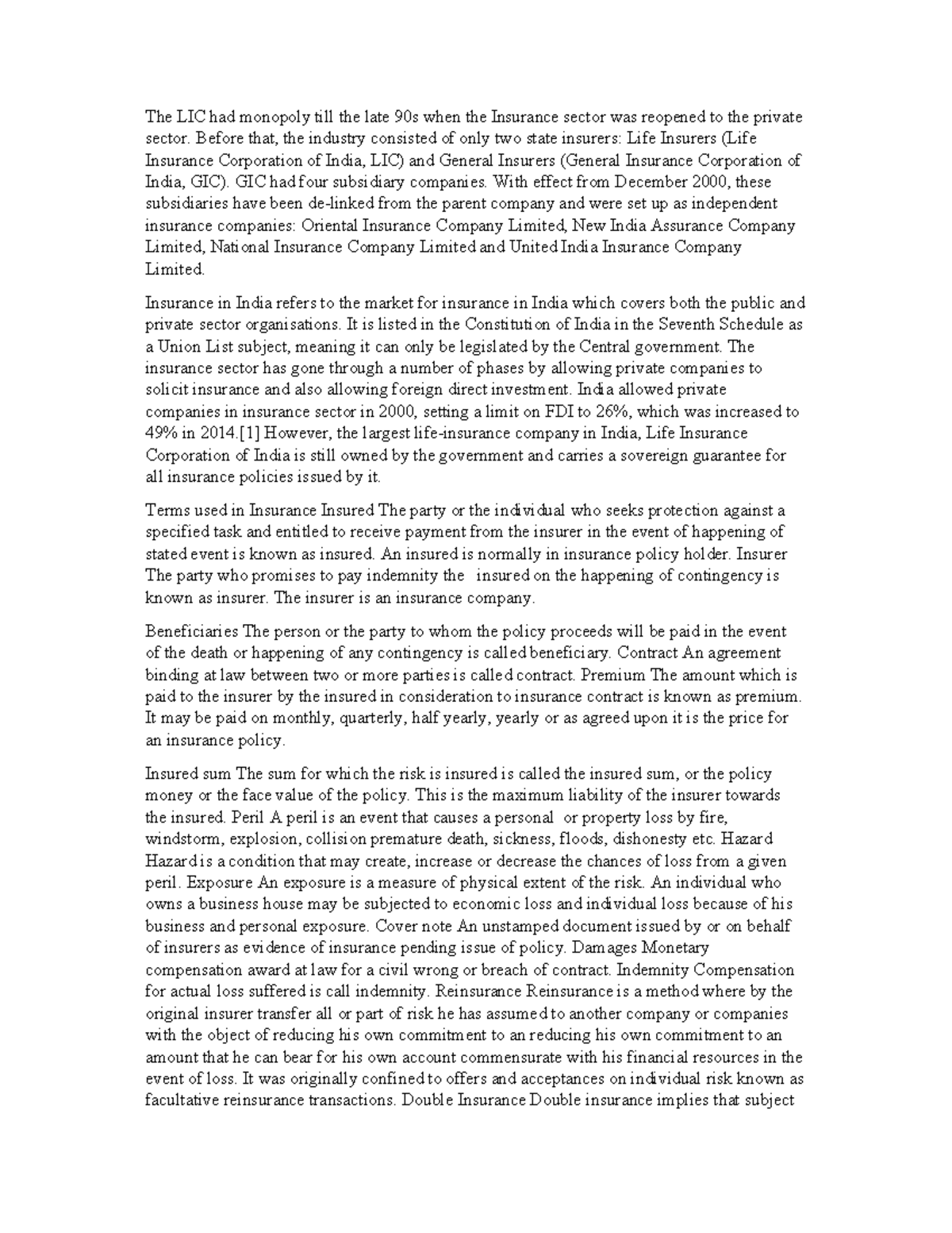 B and I 5th sem 7 - Banking and insurance part 3 - The LIC had monopoly ...