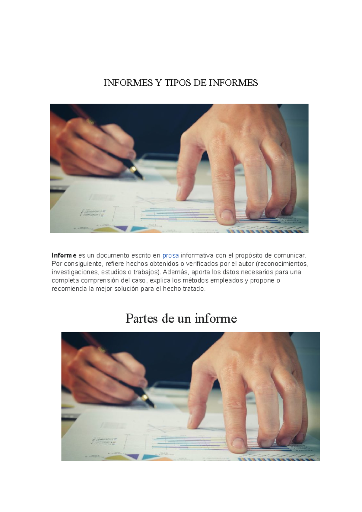 Informes Y Tipos DE Informes todo sobre las diferentes formas y tipos ...