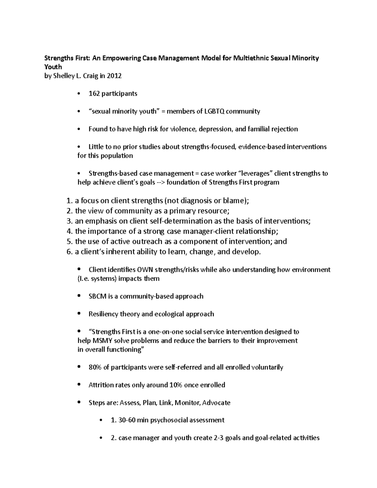 Strengths First Article Summary - Strengths First: An Empowering Case ...