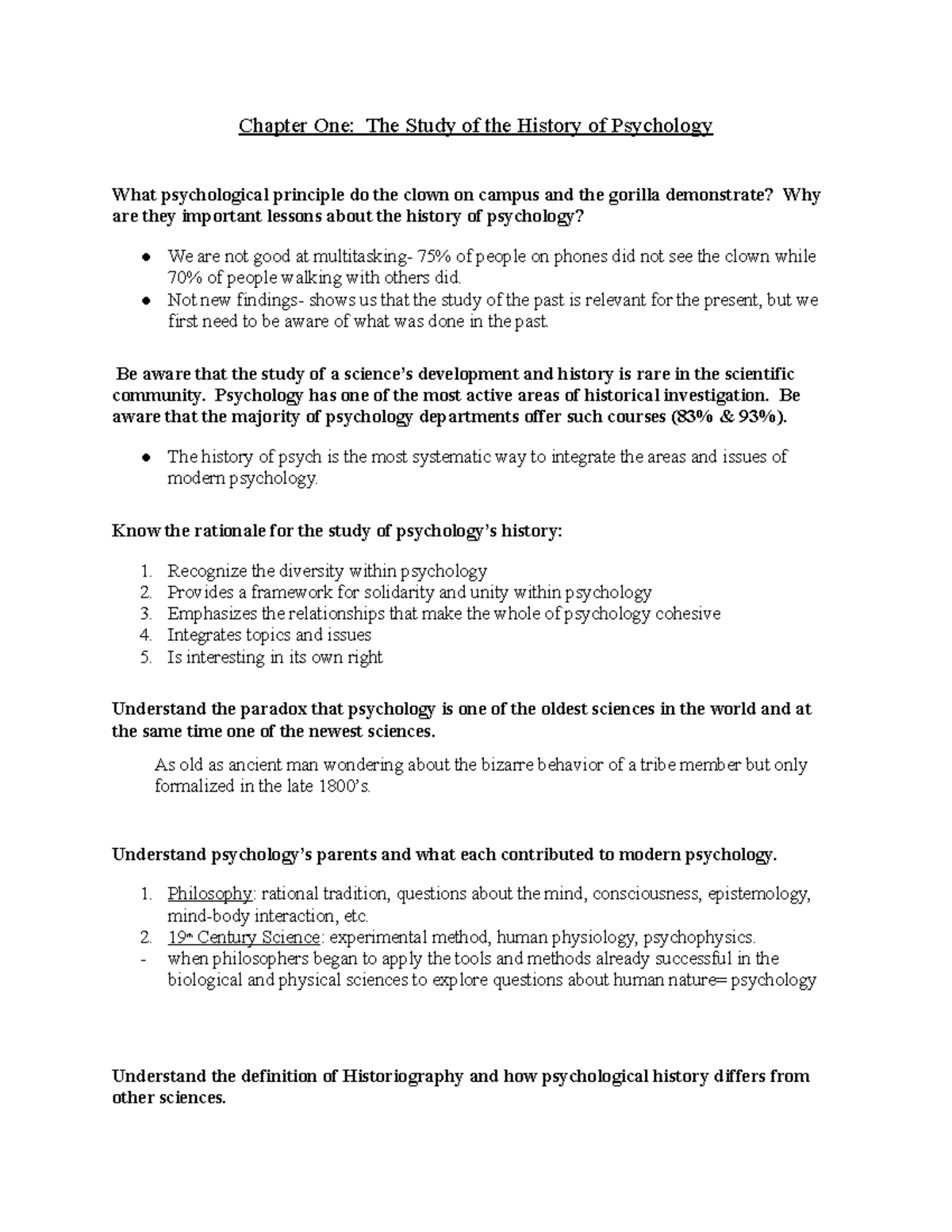 CH 1 psych 4150 - CH 1 NOTES Edwin Brainerd - Chapter One: The Study of ...