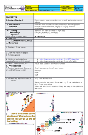 Q2-W2- English DLP Nov-7-22 - GRADE 2 DAILY LESSON PLAN School: Grade Level: II Teacher ...