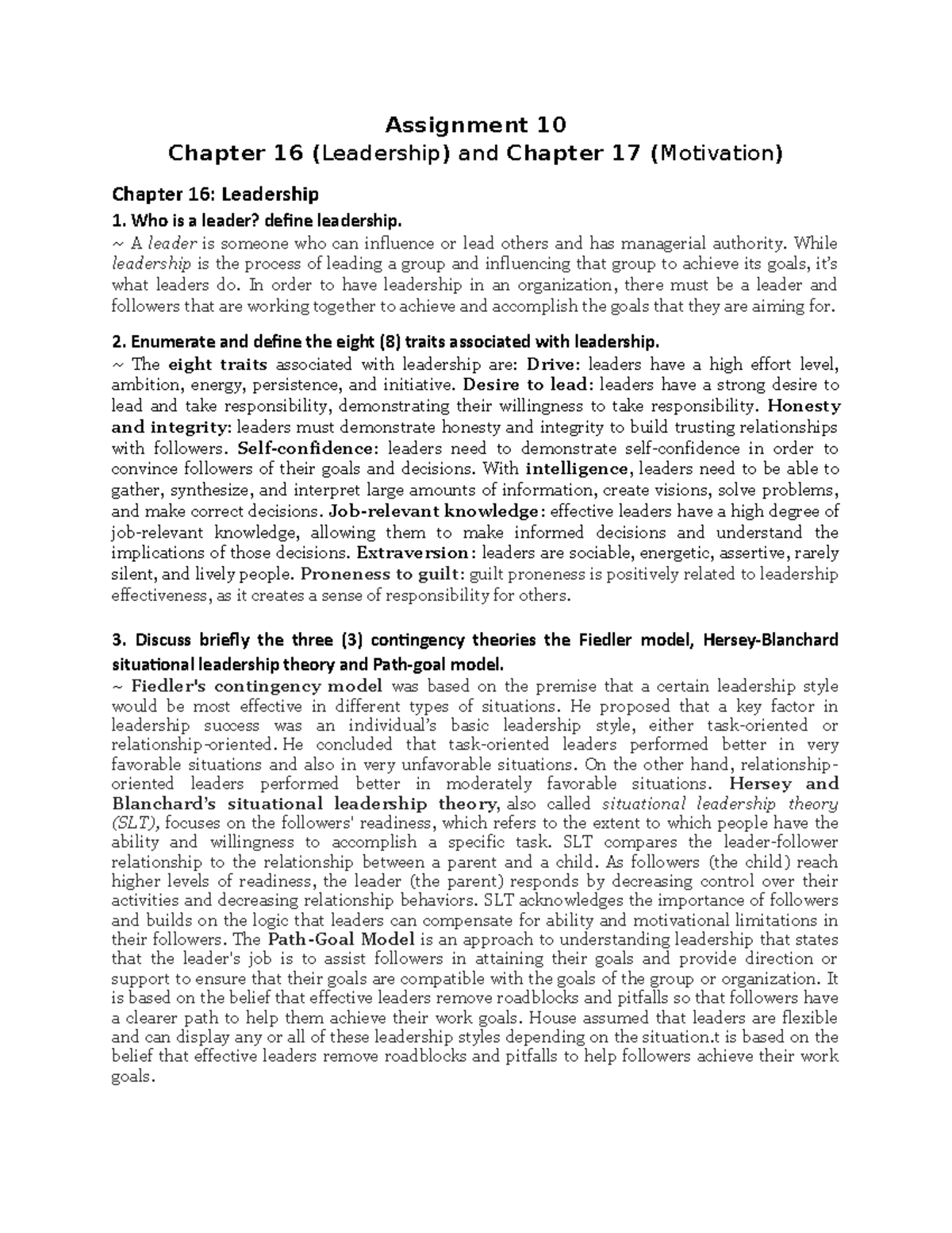 Assignment 10 (PMO) - I hope it helps! - Assignment 10 Chapter 16 ...