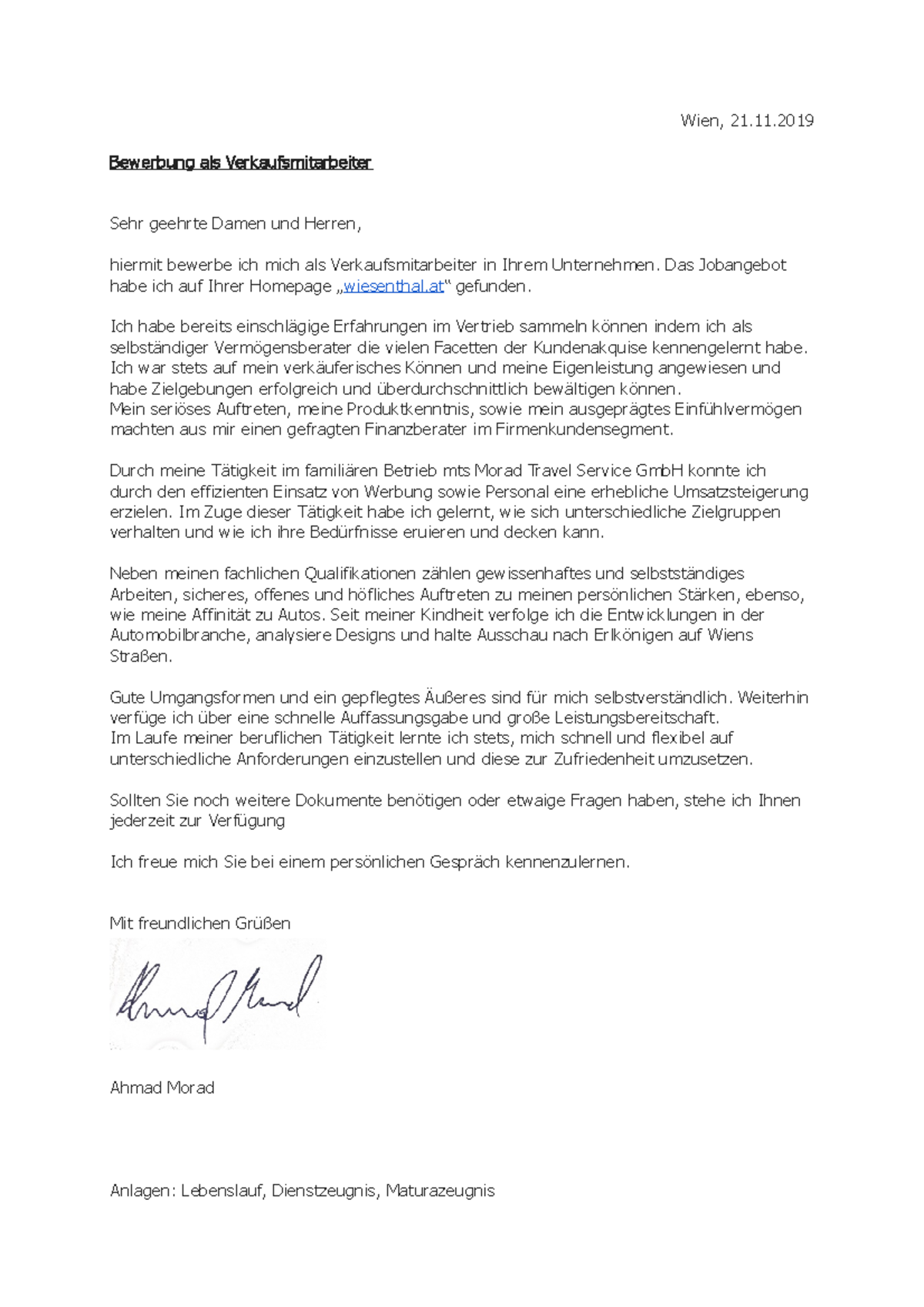 Bewerbung Sehr Geehrte Damen Und Herren