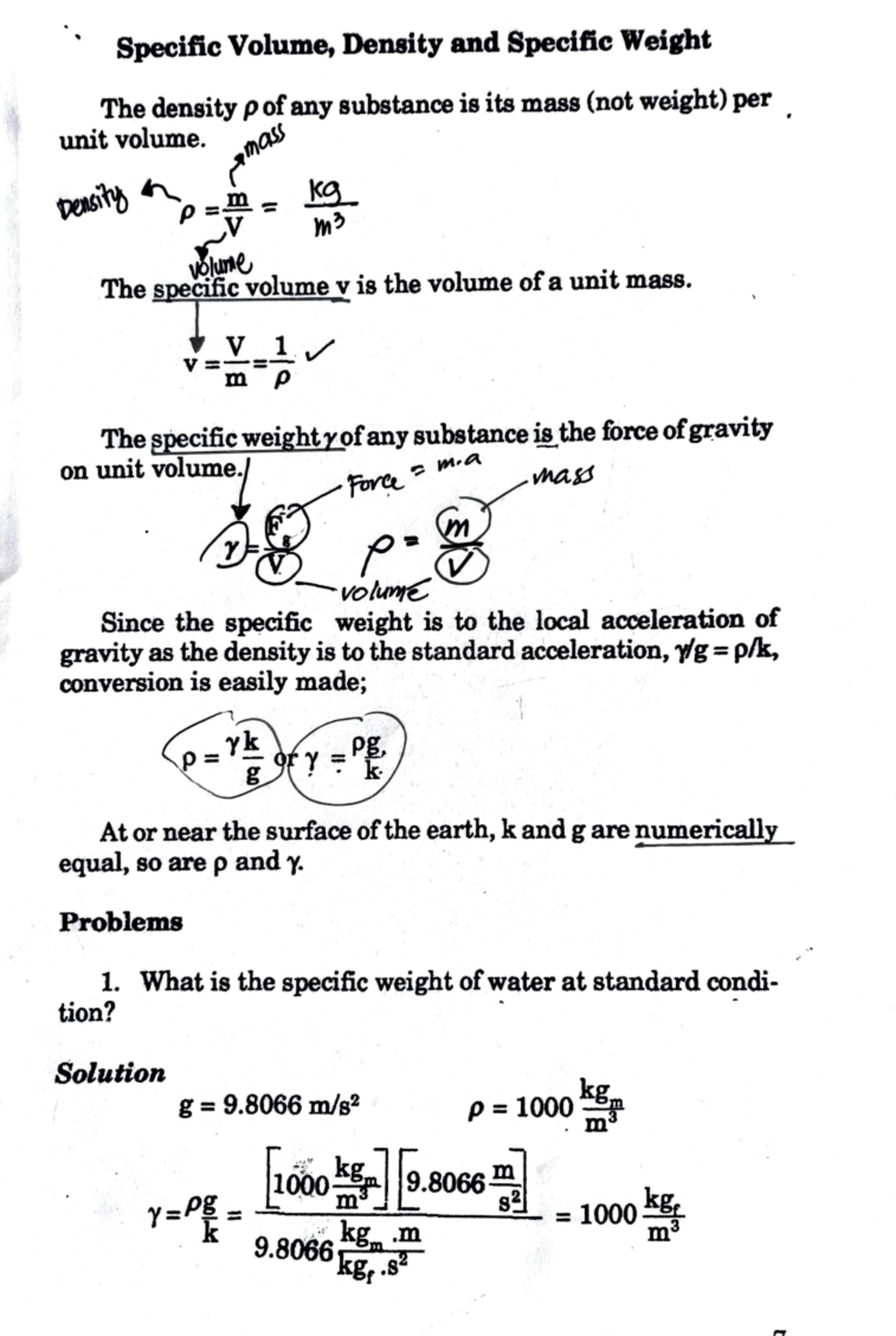Thermodynamics 03 14 22 - " Specific Volume, Density and Specific ...