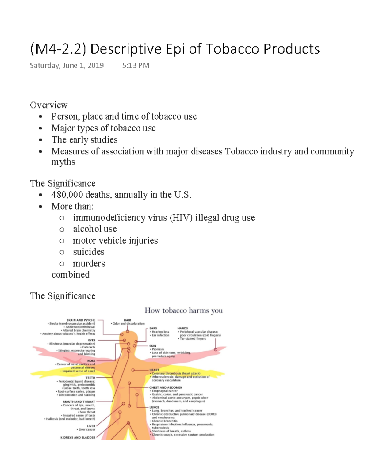 (M4-2.2) Descriptive Epi of Tobacco Products - Warning: TT: undefined function: 32 Overview ...