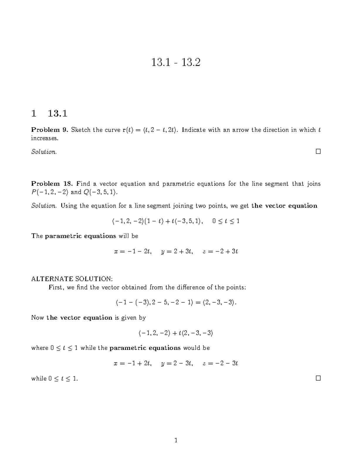 13.1 - 13 - Zalik Examples Worked Through - 13 - 13. 1 13. Problem 9 ...
