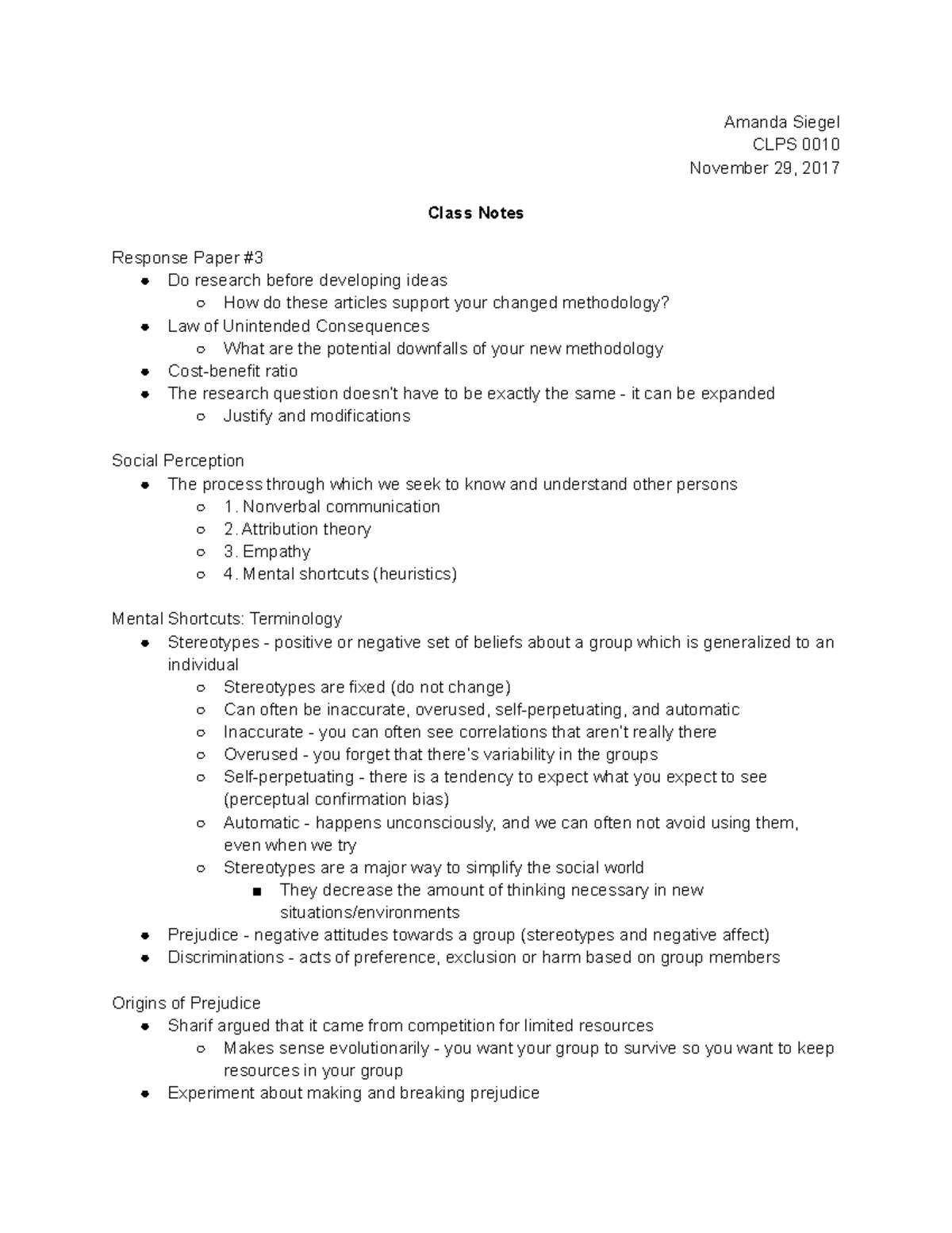 11/29 - Class Notes - Professors Elena Festa, Sheila Blumstein, & Bill ...