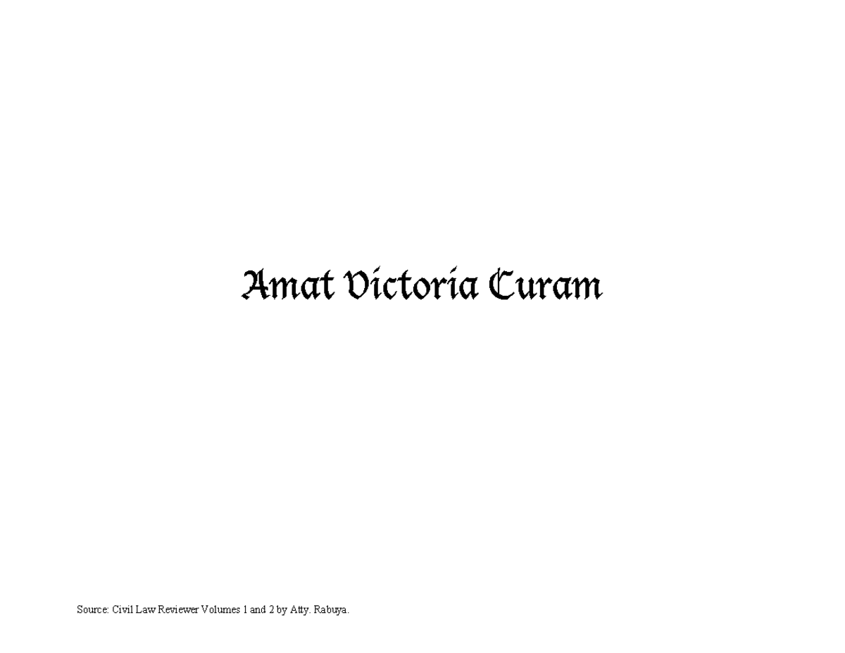 Civil Law Bar 2018 Notes - Source: Civil Law Reviewer Volumes 1 and 2 ...