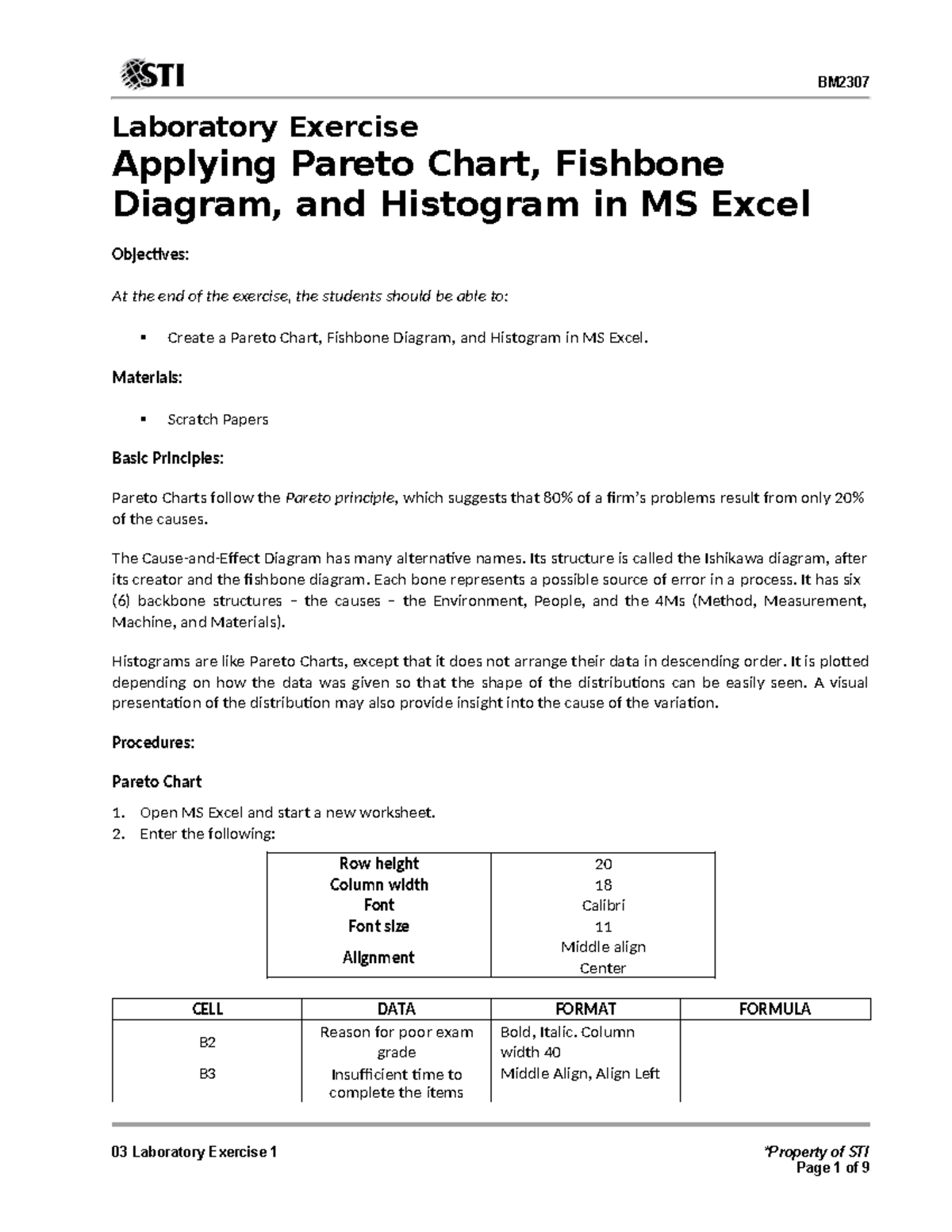 03 Laboratory Exercise 1 - 03 Laboratory Exercise 1 *Property of STI ...