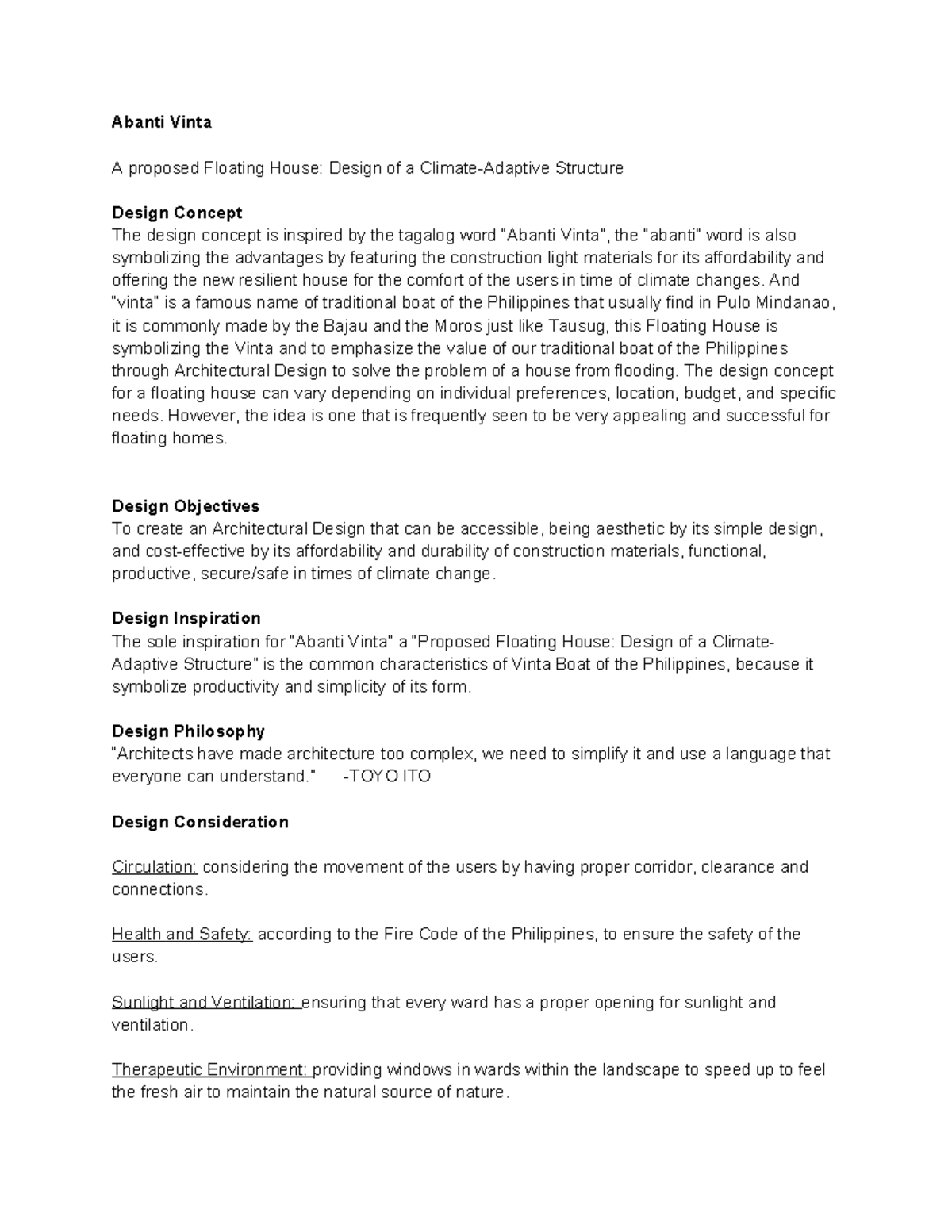 Abanti-vinta - WANNA GATHER SOME IDEAS - Abanti Vinta A proposed ...
