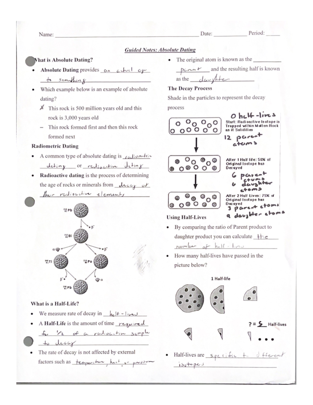 Absolute Dating Notes - Studocu