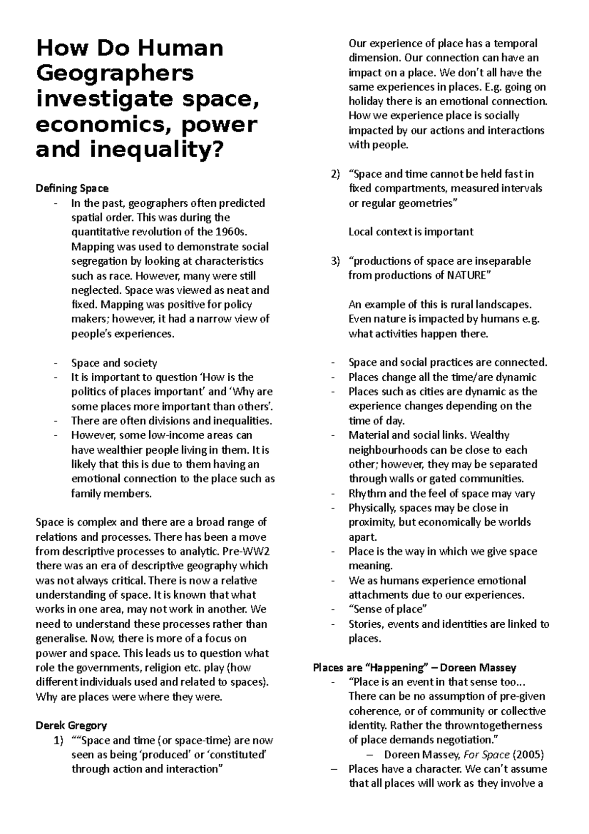 Economic Geography 2 - How Do Human Geographers investigate space ...