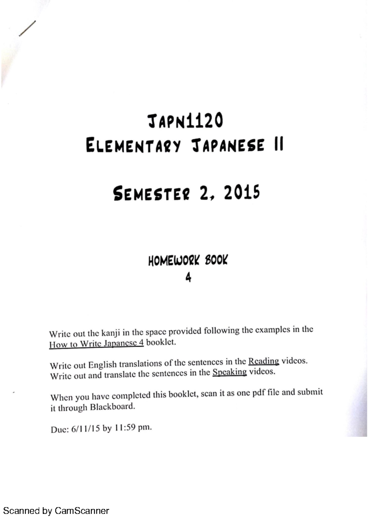 HWB 4 - Completed Homework Book 4 (Last Homework Book Assignment ...