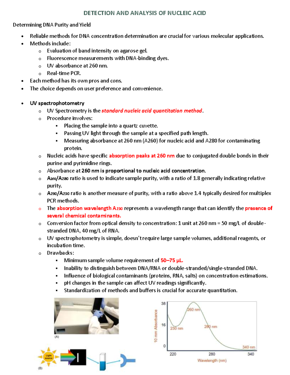Detection AND Analysis OF Nucleic ACID - DETECTION AND ANALYSIS OF ...