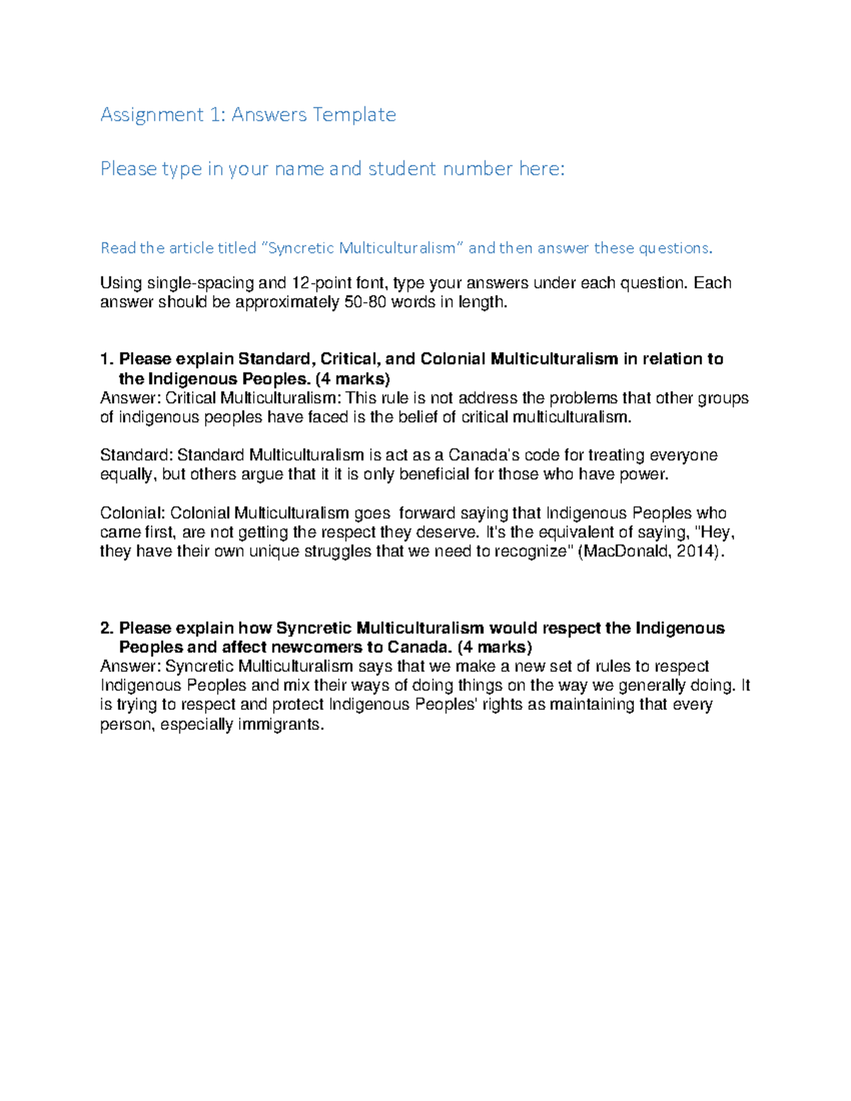 Assignment 1 Multiculturism Assignment 1 Answers Template Please assignment-1-multiculturism-assignment-1-answers-template-please