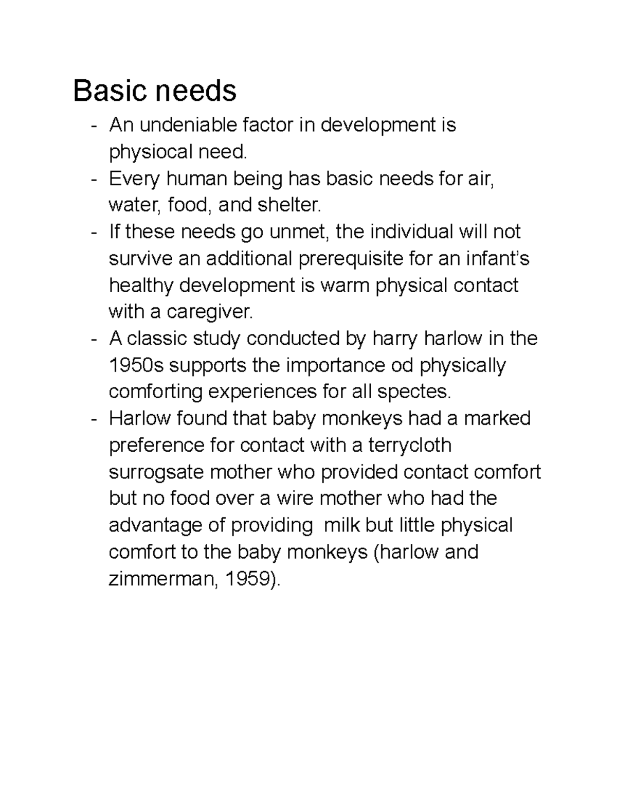 Basic needs - Basic needs An undeniable factor in development is ...
