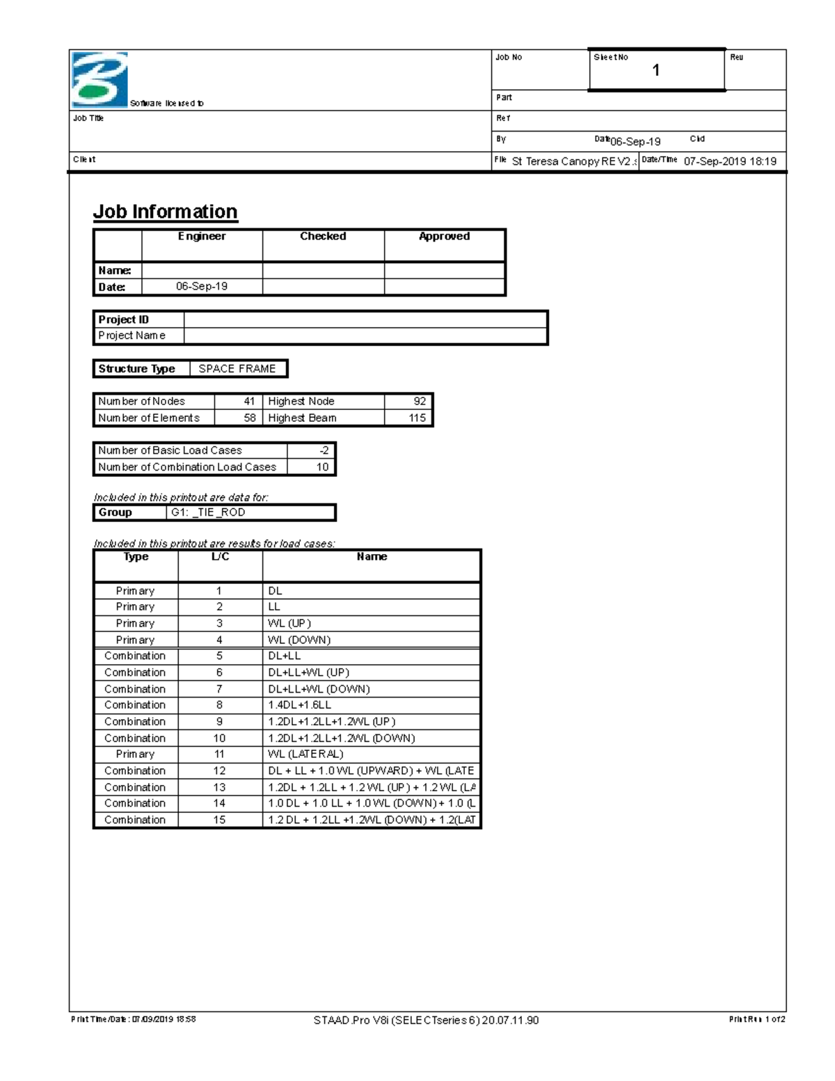 Utilization Table - Software licensed to Job Title Client Job No Sheet ...