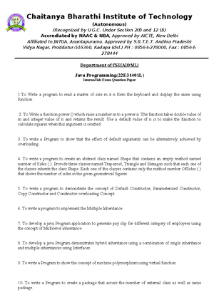 Java lab manual R23 - you can get basic information by reading the ...